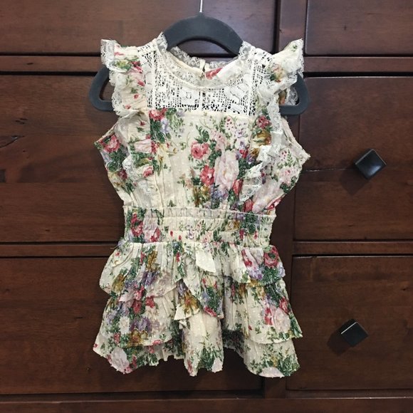 LoveShackFancy | Dresses | Loveshackfancy Cream With Pink Green Purple ...